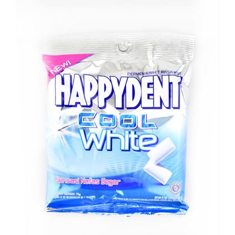 Jual Happydent Cool White botol 61,6 gram/70 gram(25 bungkus@2butir ...