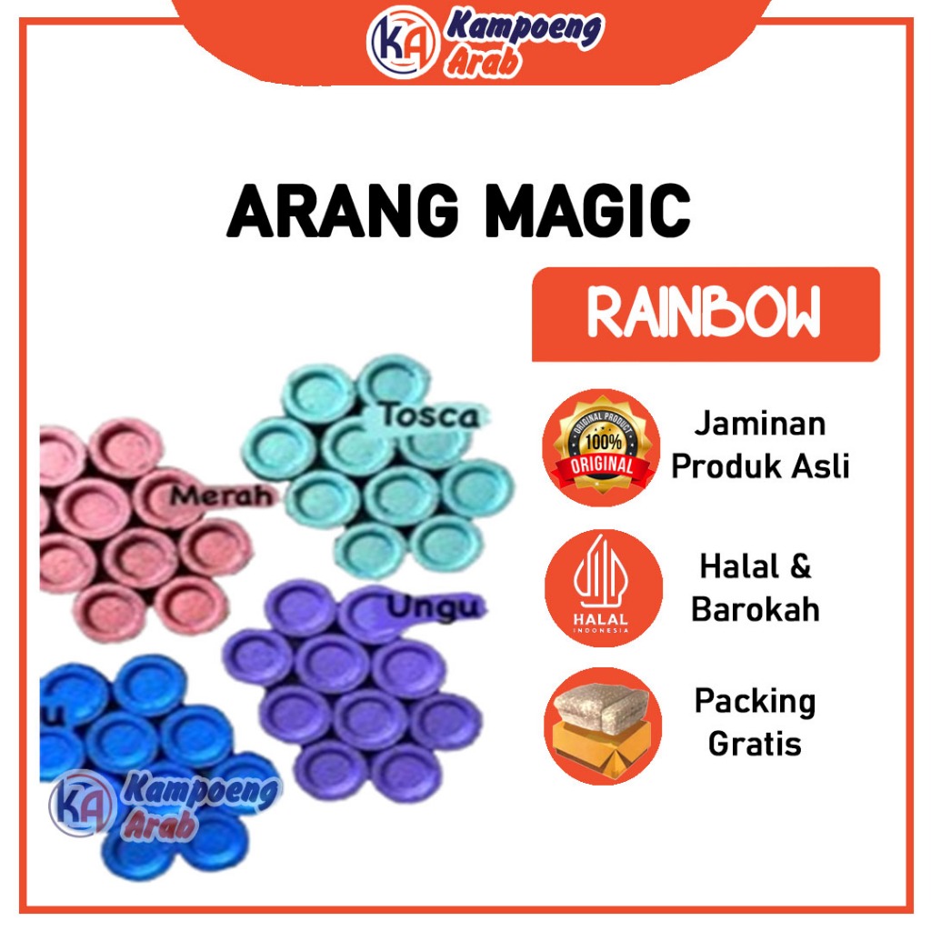 Jual ARANG MAGIC RAINBOW Pelangi Warna Warni Aman Tanpa Bahan Kimia ...