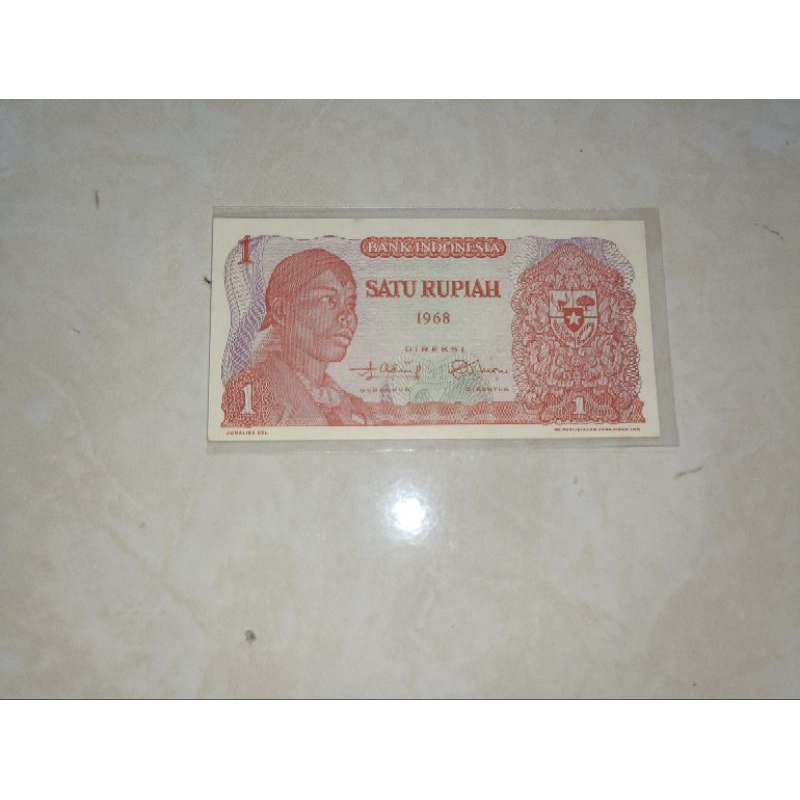 Jual uang 1 / satu rupiah Soedirman tahun 1968 asli unc | Shopee Indonesia