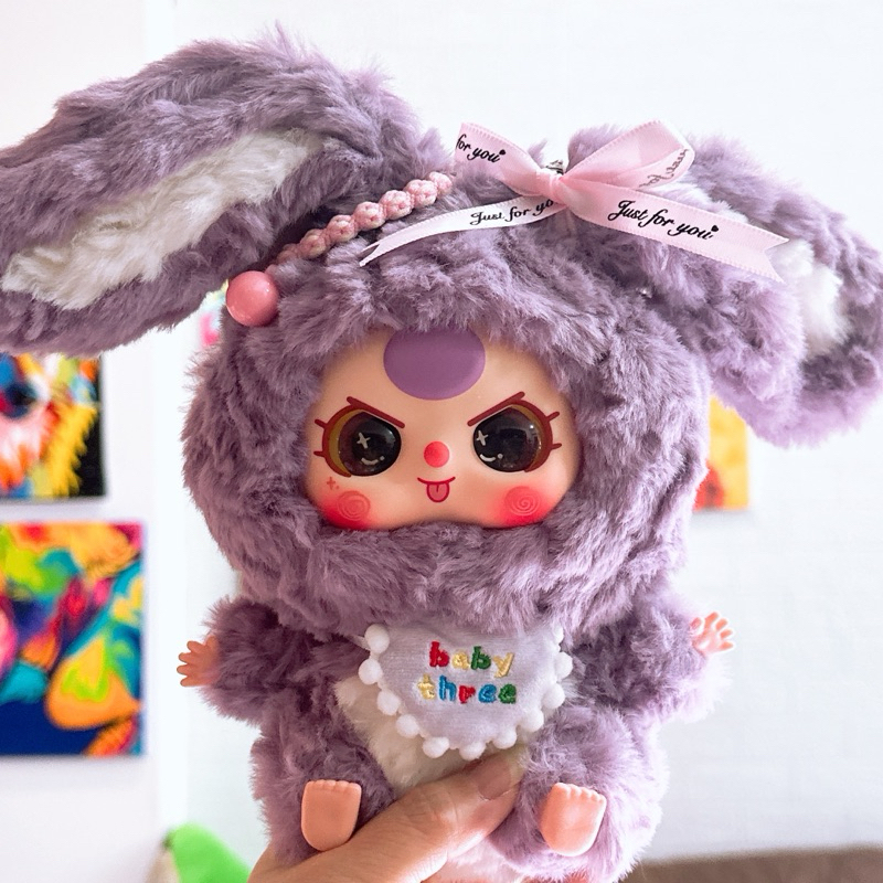 Jual BABY THREE LILY RABBIT TOWN PURPLE ANGRY EYES | Shopee Indonesia