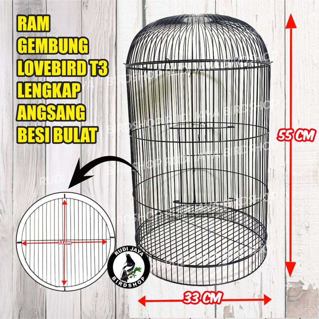 Jual RAM GEMBUNG LOVEBIRD T3 SANGKAR KAPSUL LENGKAP ANGSANG BESI BULAT ...