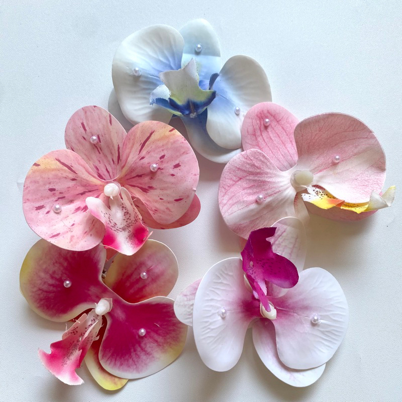 Jual Jepit bunga/Hairclip bunga anggrek/hairclip orchid/jepit bunga ...