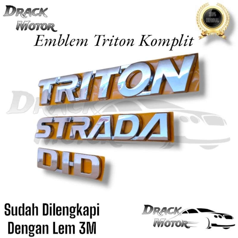 Jual Emblem Tulisan TRITON STRADA DID Original Mitsubishi Triton ...