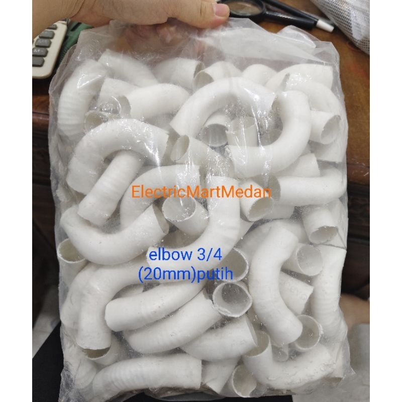 Jual elbow pipa listrik 3/4 /L bow listrik 3/4 per bungkus isi 100 ...