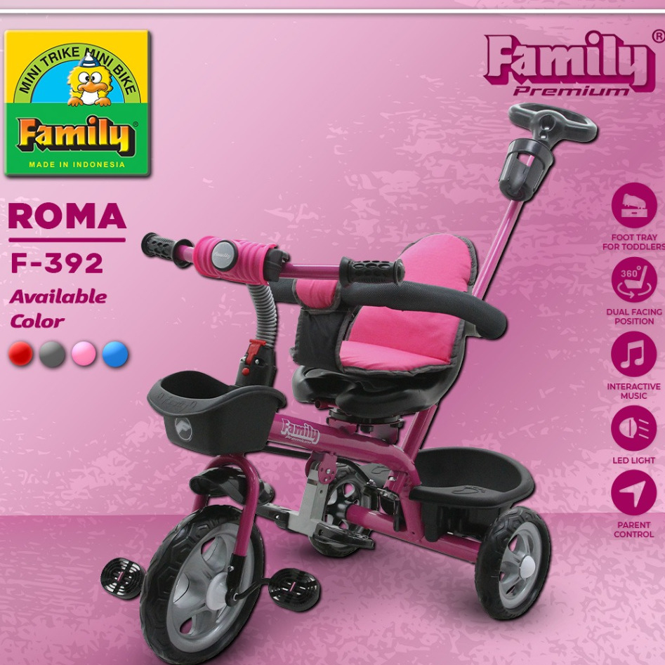Jual Sepeda Roda Tiga Anak Family Roma f 392 F392 ROBIN F391 f 391 Stir ...
