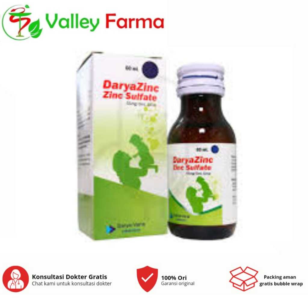 Jual Daryazinc Sirup Terapi Tambahan pada Diare (60 ml) | Shopee Indonesia