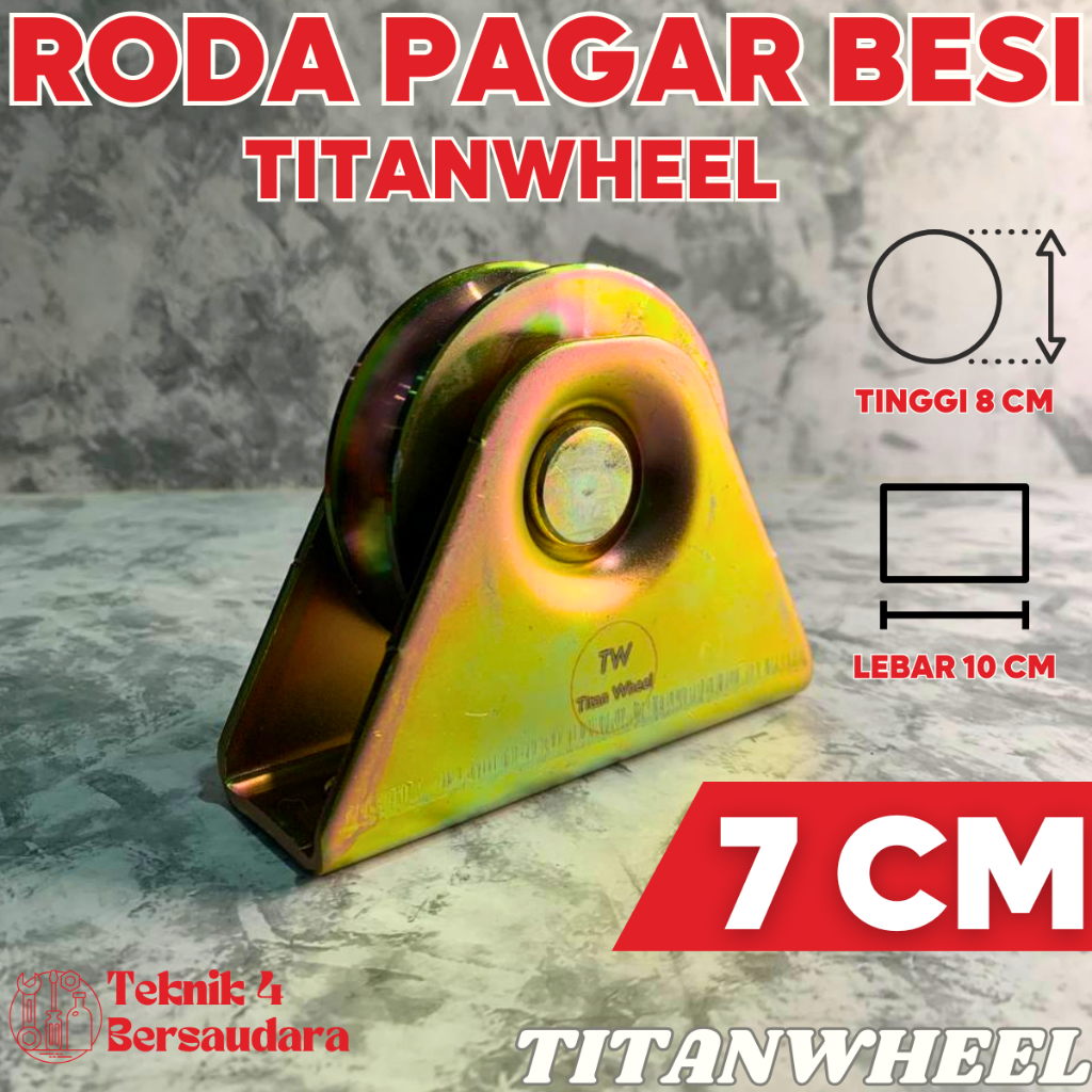 Jual Roda Pagar Rel Besi Geser Tipe U 7 CM | Shopee Indonesia