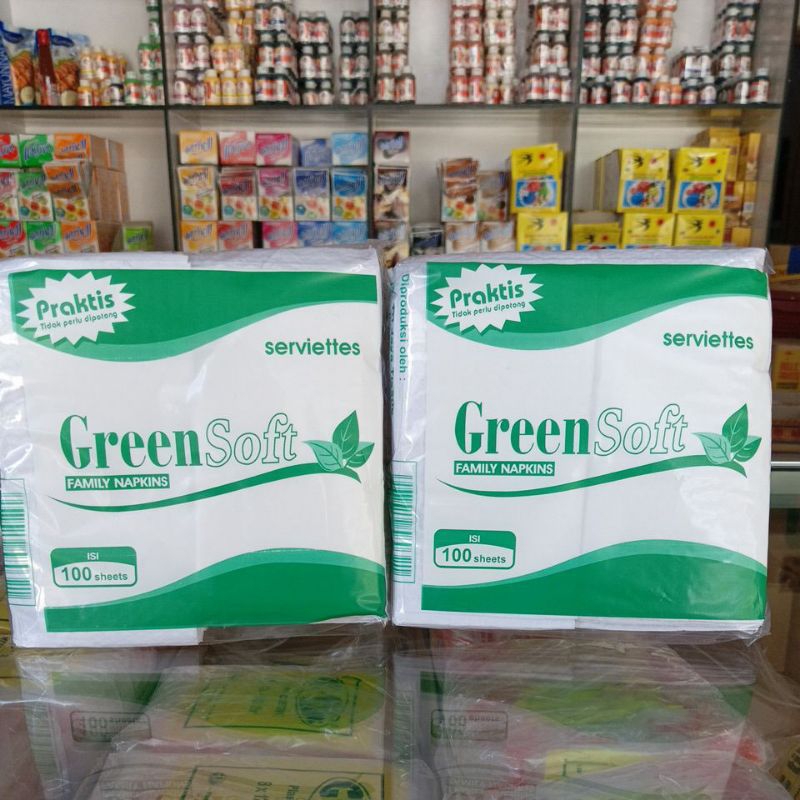 Jual tisu makan hajatan prasmanan lembut merek maska dan green soft isi ...