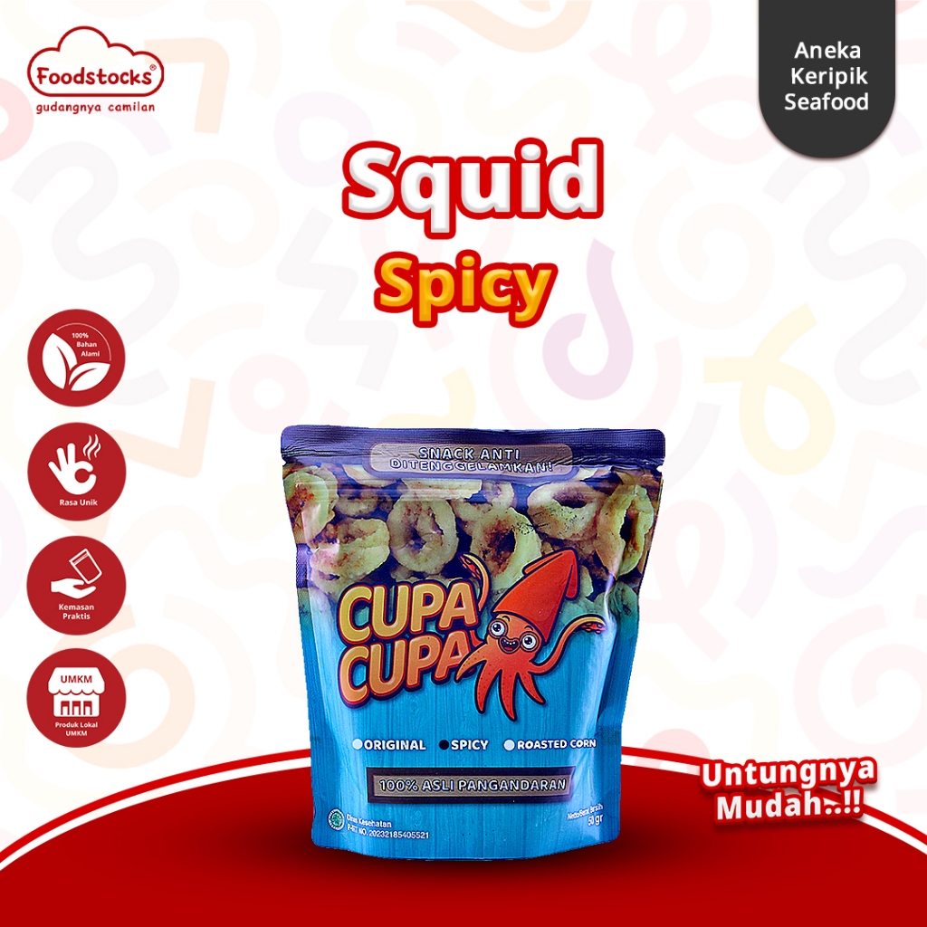 Jual Cupa Cupa Snack - Crispy Squid Spicy Cemilan Seafood Pedas Gurih ...