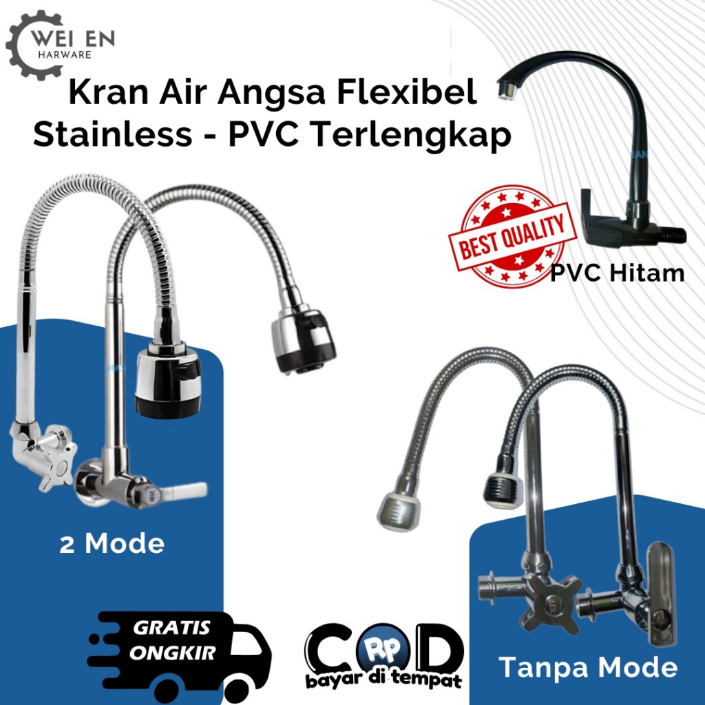 Jual Kran Air Angsa PVC / Keran Air Angsa Stainless Fleksibel Kran Air ...