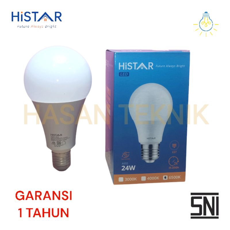 Jual HISTAR Lampu LED 24W A-bulb 6500K(cahaya putih) | Shopee Indonesia