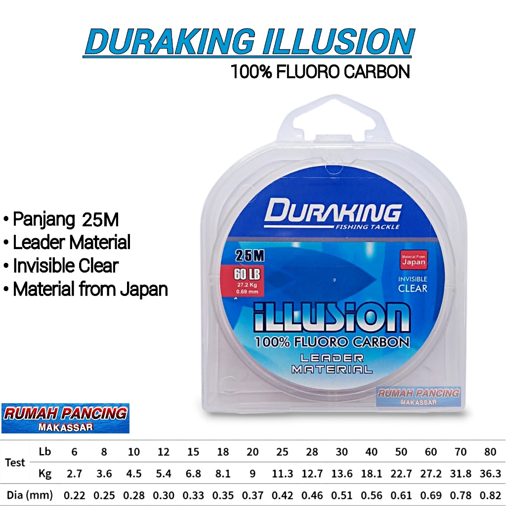 Jual Senar Leader Pancing Duraking Illusion 25M | Shopee Indonesia