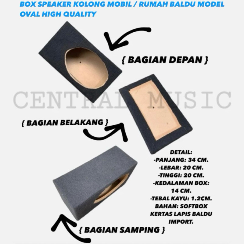 Jual BOX SPEAKER MOBIL / RUMAH BALDU MODEL OVAL HIGH QUALITY | Shopee ...