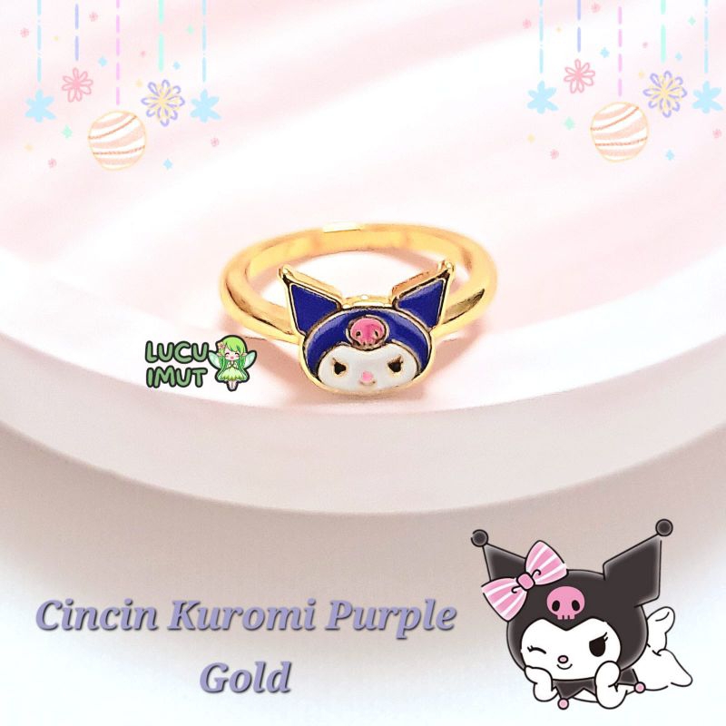 Jual [Lucu Imut] BISA COD , Cincin Anak Perempuan Sanrio Kuromi Labubu Melody Cinnamoroll Kitty ...