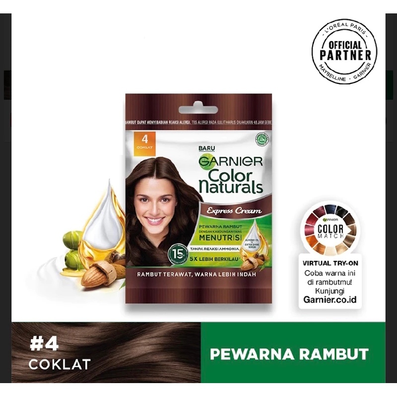 Jual ORIGINAL Garnier Color Naturals Hair Color Natural Cat Rambut ...