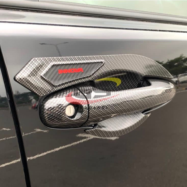 Jual Paket Outer Handle Tank Cover Innova reborn 2016 sampai 2024 carbon glossy | Shopee Indonesia