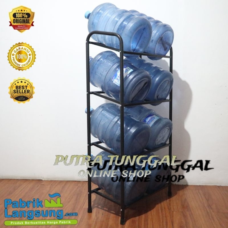 Jual RAK GALON DOUBLE 2/3/4 SUSUN BAHAN FULL BESI | Shopee Indonesia