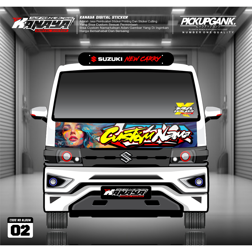 Jual Sticker Kabin Depan New Carry / Tayo / Sticker Custom Kabin Depan ...