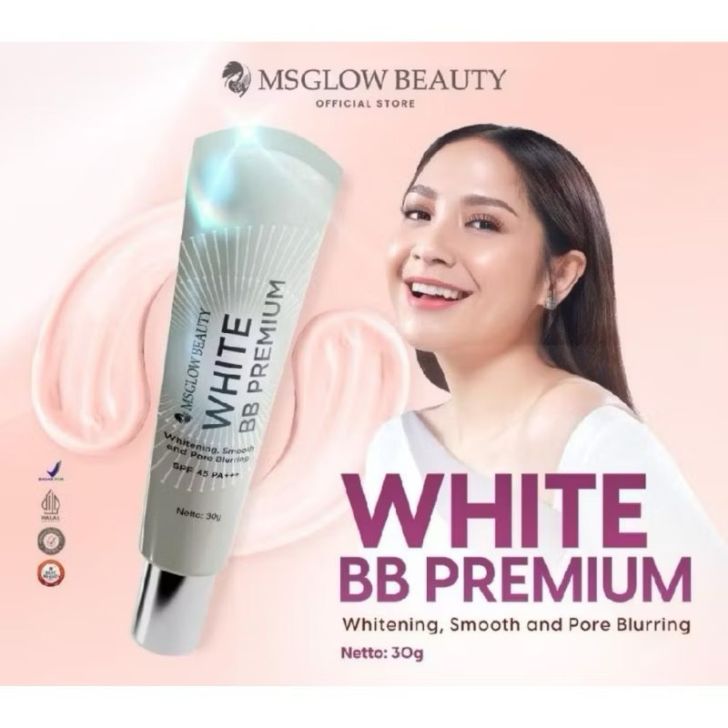 Jual BB Cream Premium Ms Glow - WHITE BB PREMIUM MS GLOW 30 gram | Shopee Indonesia