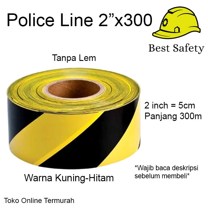 Jual Police Line / Garis Polisi 2 inchi x 300 meter / Barricade Tape ...