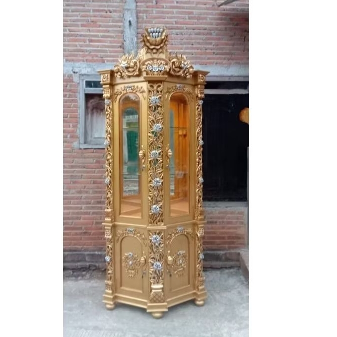 Jual Almari pajangan sudut kayu jati | Shopee Indonesia