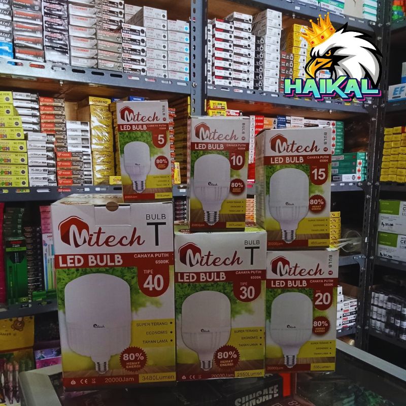 Jual Lampu led bulb mitech 5 wat 10 wat 15 wat 20 wat 30 wat 40 wat ...