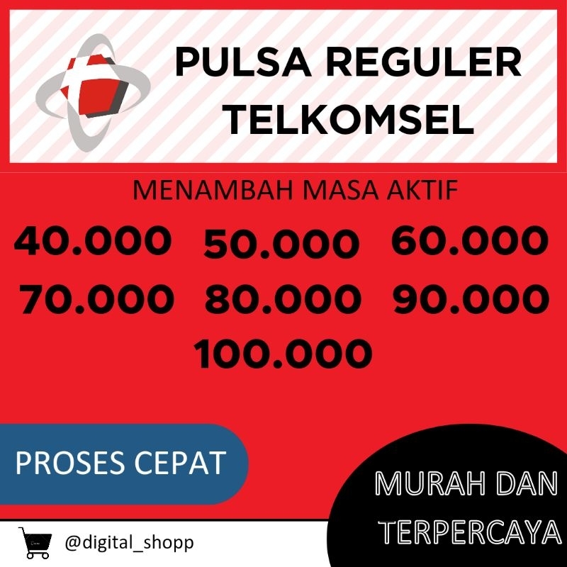 Jual Pulsa Telkomsel 35k 40k 45k 50k 55k 60k 65k 70k 75k 80k 85k 90k ...