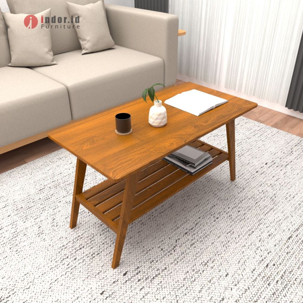 Jual Meja Tamu Kayu Solid Minimalis 40x80x48,5 / Meja Kayu Ruang Tamu ...