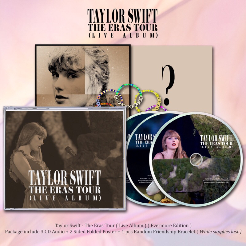 Jual CD TAYLOR SWIFT - ERAS TOUR LIVE ALBUM ( EVERMORE EDITION ) 3 CD ...