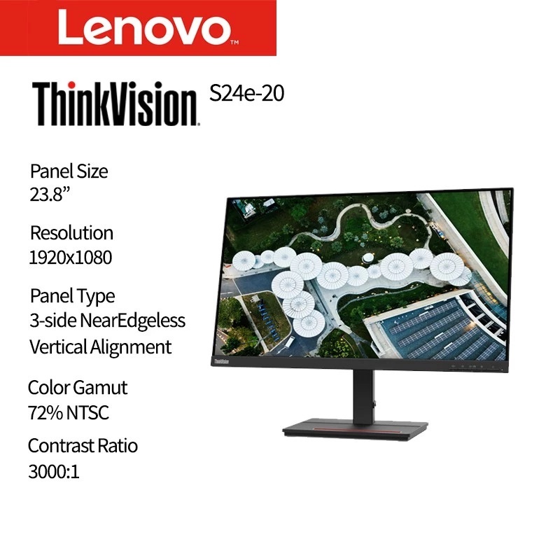 Jual Lenovo Monitor ThinkVision S24e-20 23.8" 60Hz 1920x1080 | Shopee ...