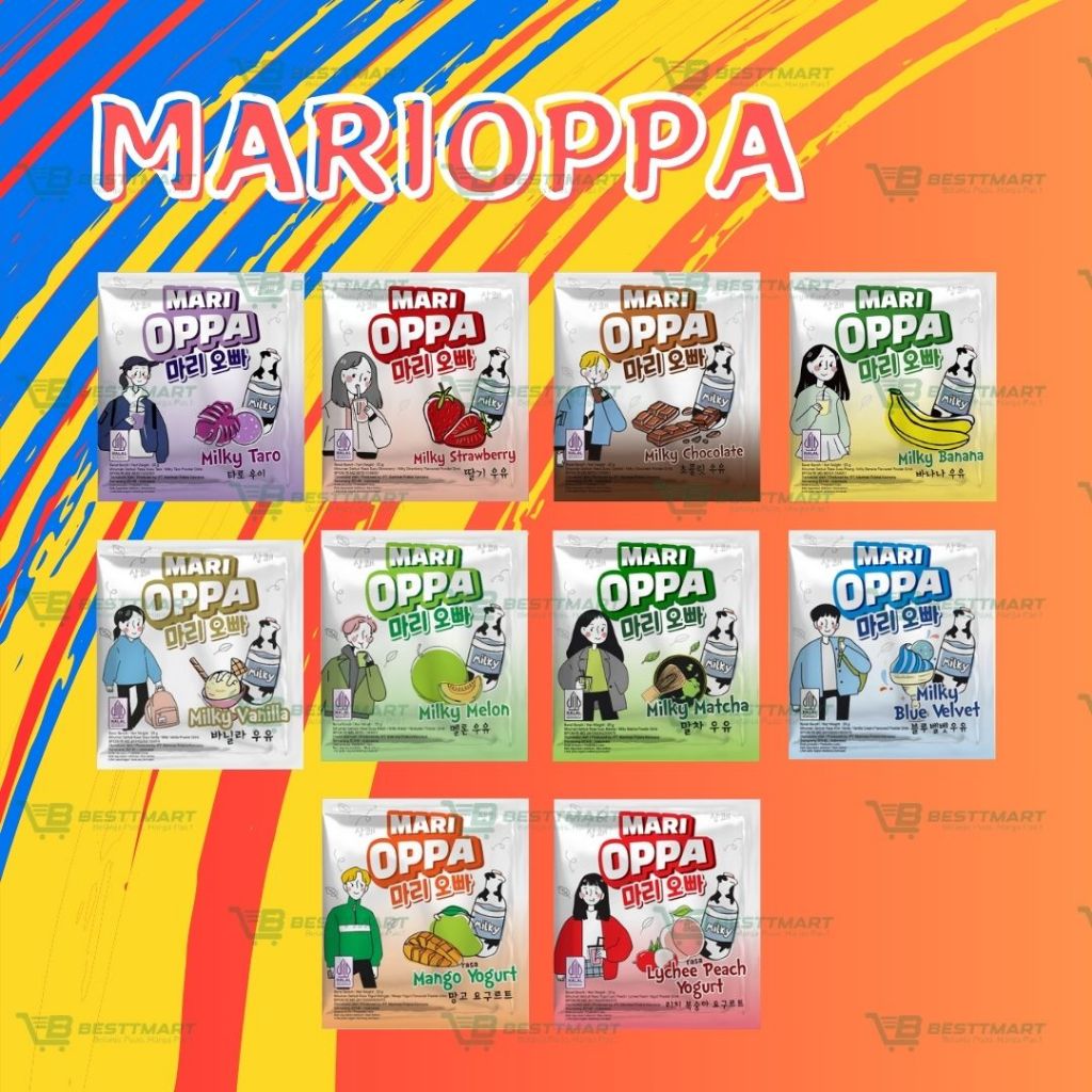 Jual MARIOPPA MILKY SUSU KOREA ANEKA RASA 1 RENTENG | Shopee Indonesia