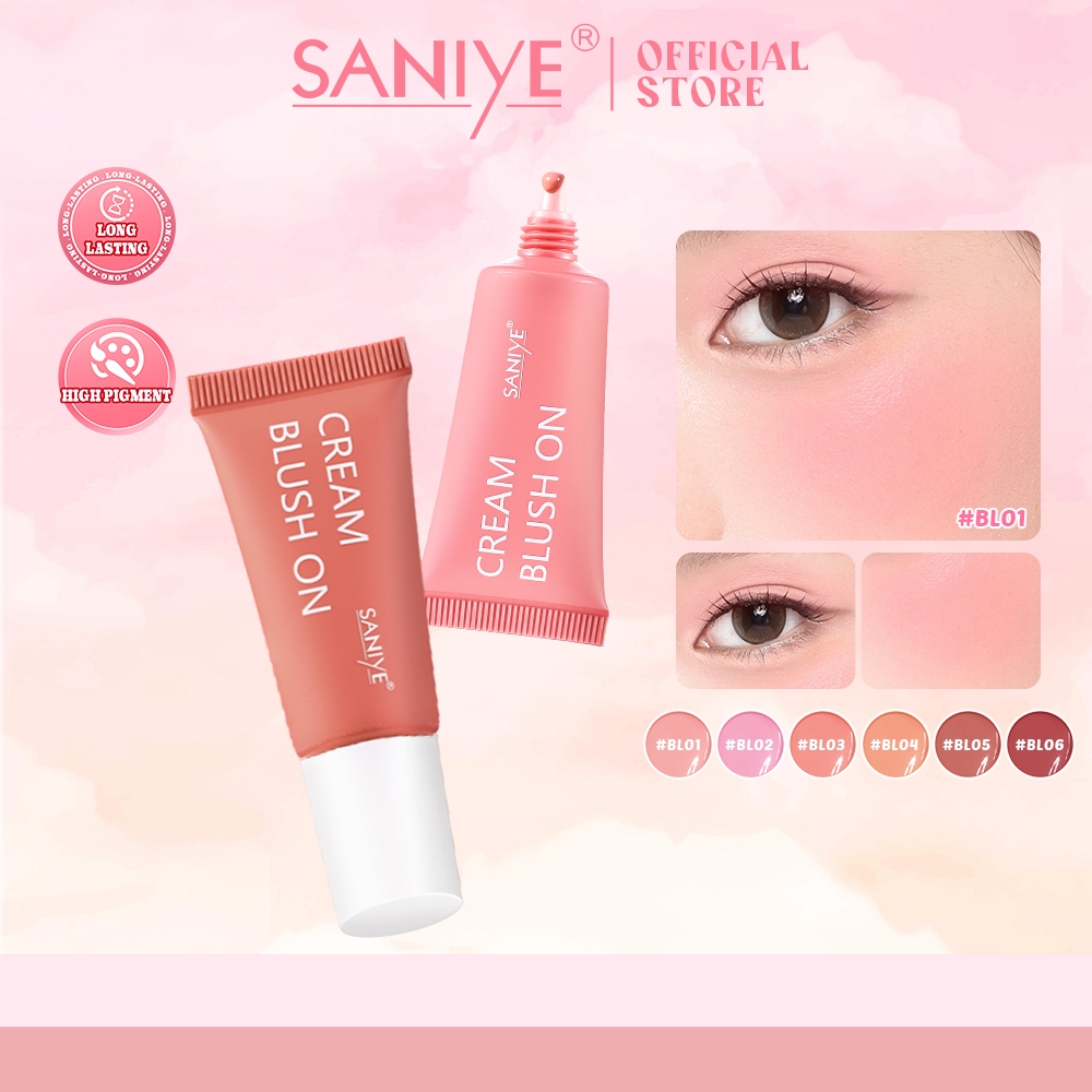Jual SANIYE 6 Warna Cream Blush On Liquid Blush Cream Multi Use Perona ...