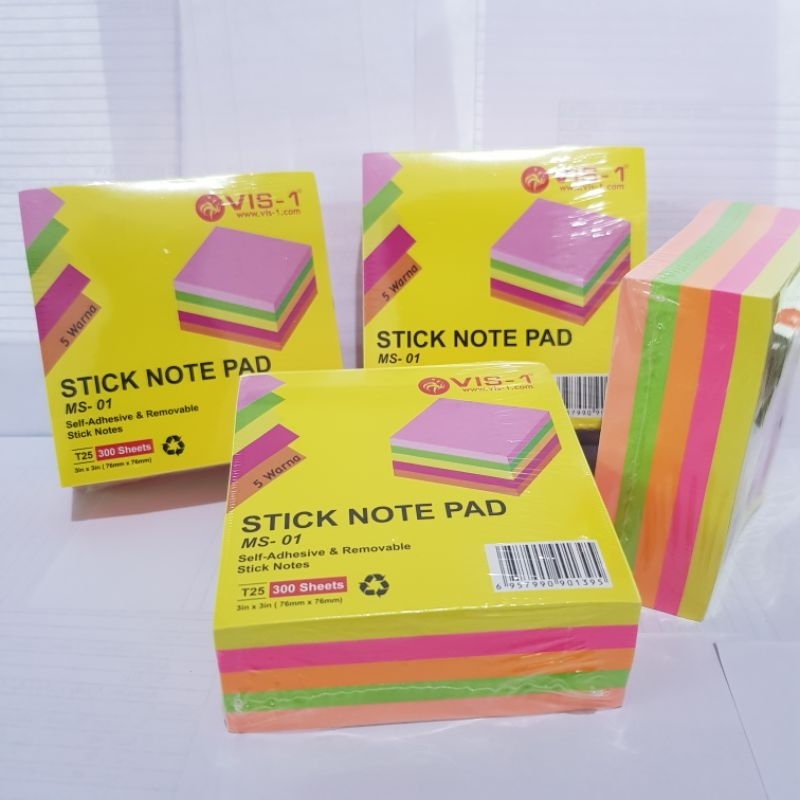 Jual Sticky note kubus 5 warna 300 sheets | Shopee Indonesia