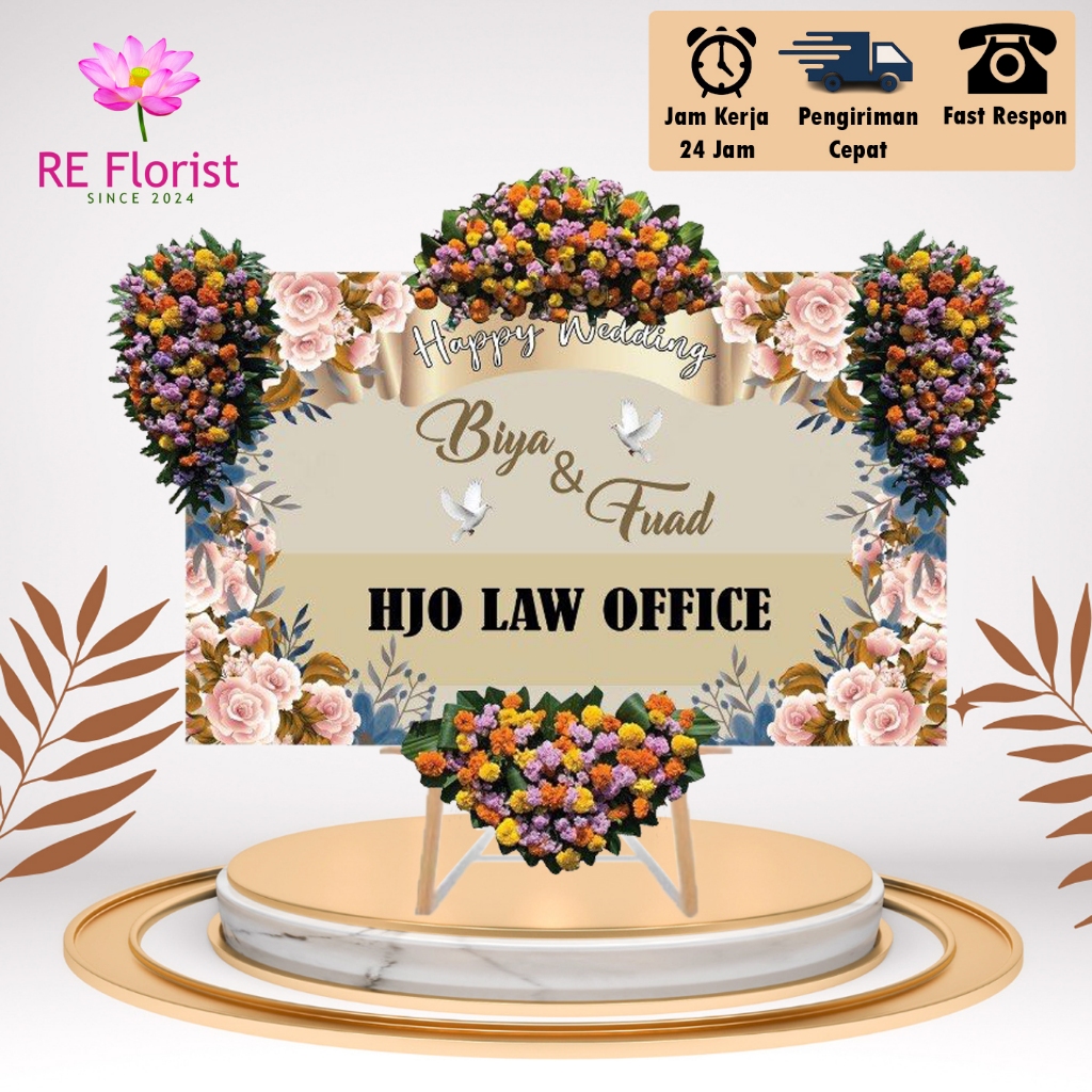 Jual Karangan Bunga Papan Flower Board Cetak Double Ucapan Selamat ...
