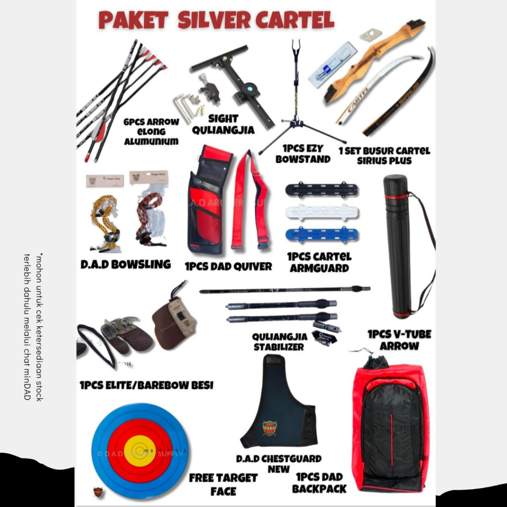 Jual PROMO!! PAKET STANDAR BOW " SILVER " / PANAHAN BOW SET CARTEL ...