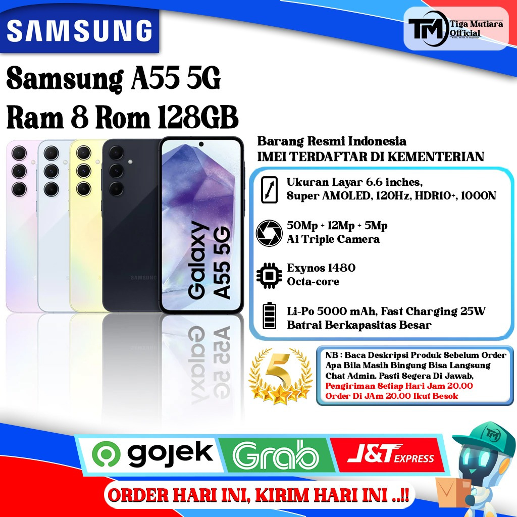 Jual Samsung A55 5G Ram 8/128GB | Ram 8/256GB | Ram 12/256GB Segel ...