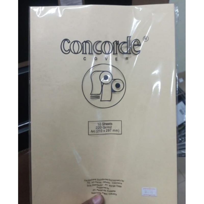 Jual Kertas Concorde A4 220 Gram Cream isi 10 Lembar 80236 | Shopee ...