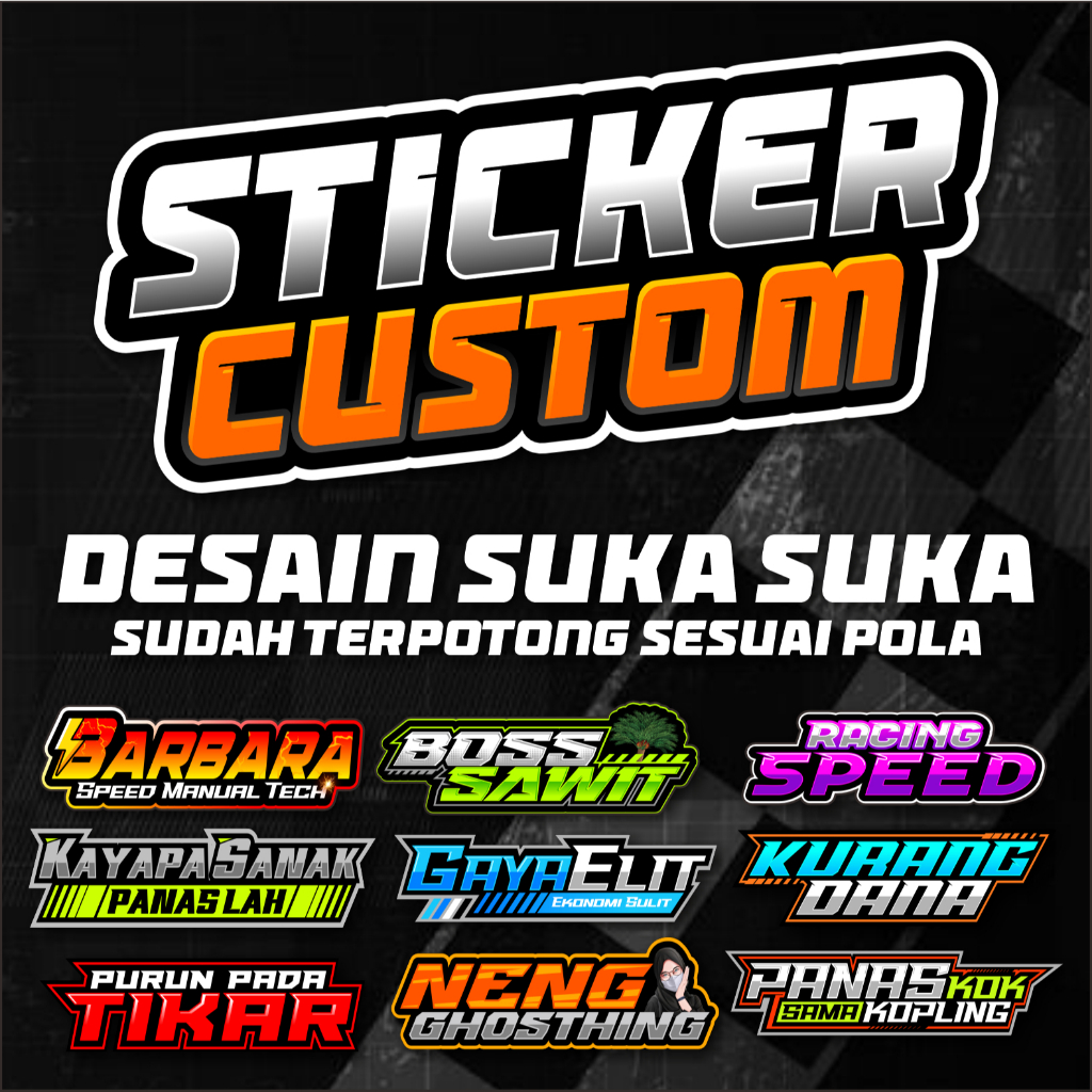 Jual STIKER CUSTOM KATA KATA RACING / DRAG | Shopee Indonesia