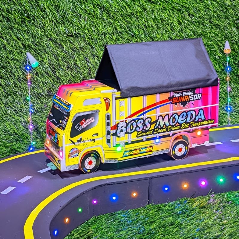 Jual miniatur truk oleng miniatur truk kayu miniatur truk bus remot rc ...