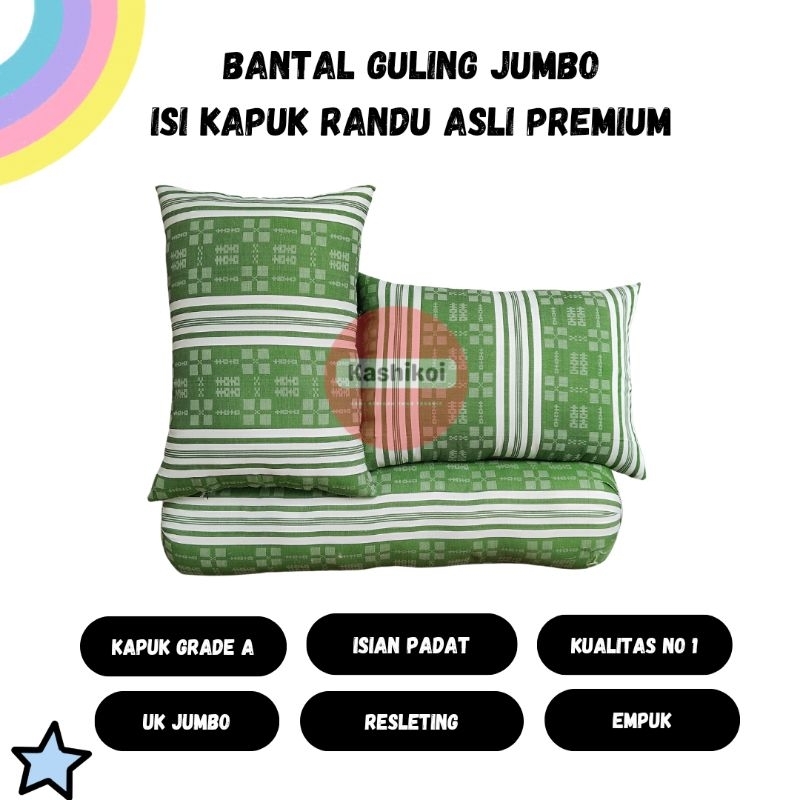 Jual BANTAL GULING JUMBO ISI KAPUK RANDU ASLI TEBAL EMPUK/ KAIN DAMES ...