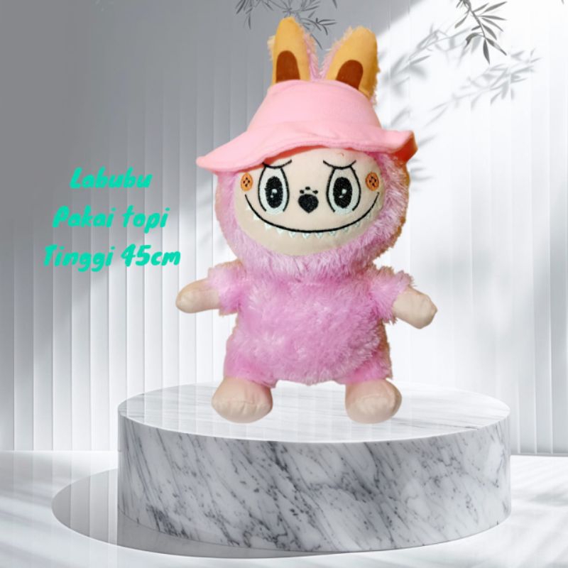 Jual Terbaru Boneka labubu the monster pakai topi ukuran 45cm | Shopee ...