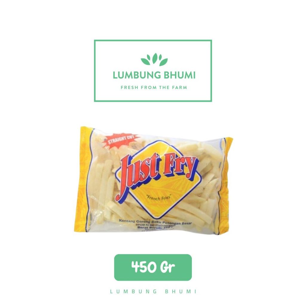 Jual JUST FRY Kentang Frozen Straight Cut 450 Gr 1 Pcs - Lumbung Bhumi ...
