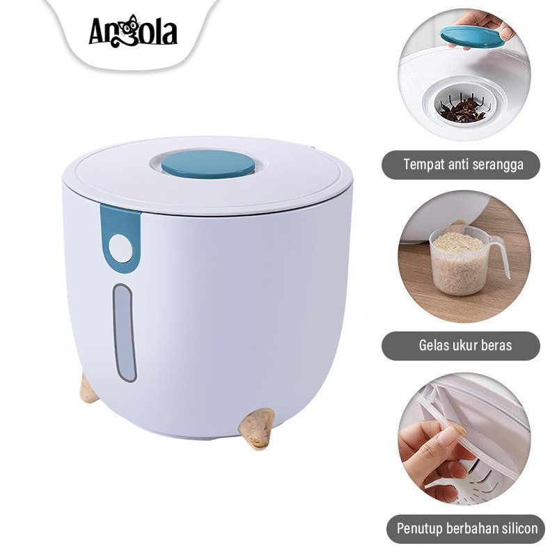 Jual ANGOLA Rice Dispenser/ Dispenser Beras Tempat Wadah Penyimpanan Beras Rice Bucket/Tempat ...