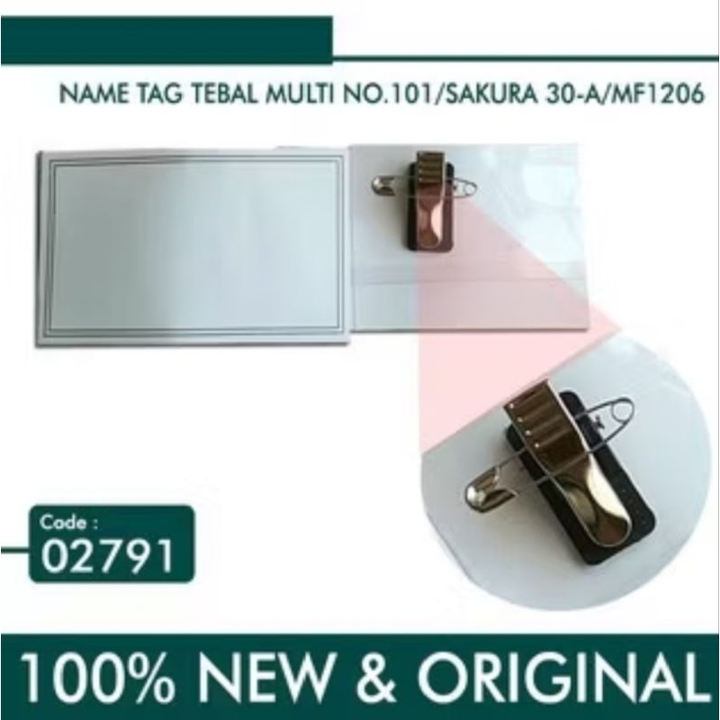 Jual Nametag Multi jepit Peniti No.101 Dus Merah ( 1pak/50pcs ...