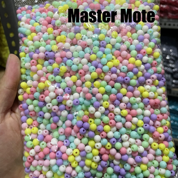 Jual 1 Pon Manik Mote Macaron Mix Warna 6mm 8mm 10mm | Shopee Indonesia