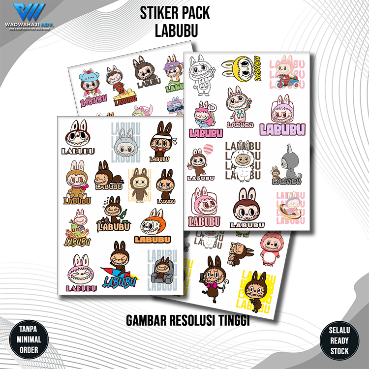 Jual Stiker Pack labubu ukuran A5 | karakter labubu wadwahajiadv ...