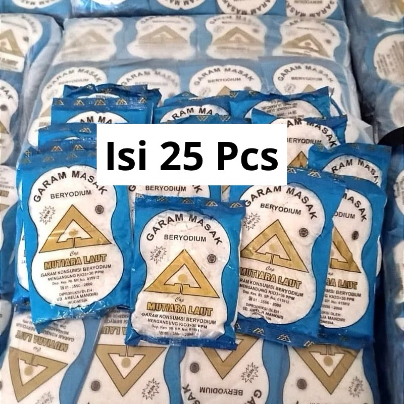 Jual isi 25 Bungkus Garam Masak Halus 100 Gram Garam Dapur Beryodium ...
