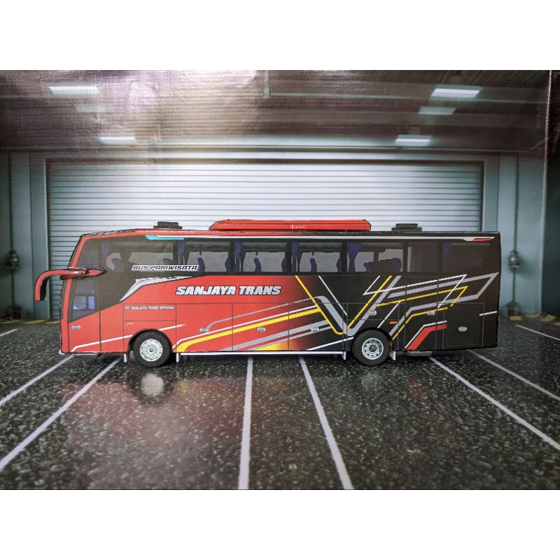 Jual Miniatur Bus Marvel Sanjaya Trans Mainan Basuri Pajangan | Shopee ...