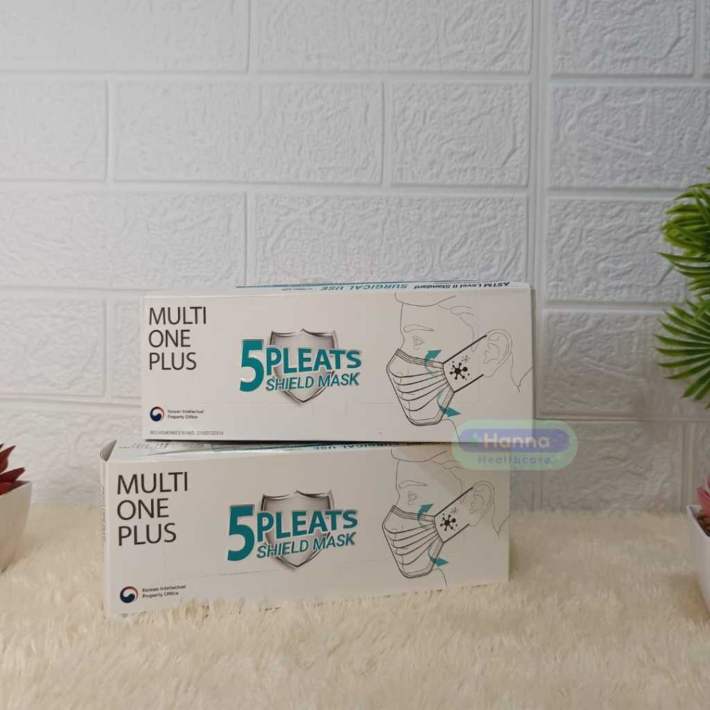 Jual MULTI ONE PLUS - 5 Pleats Shield Mask Masker medis dengan desain 5 ...