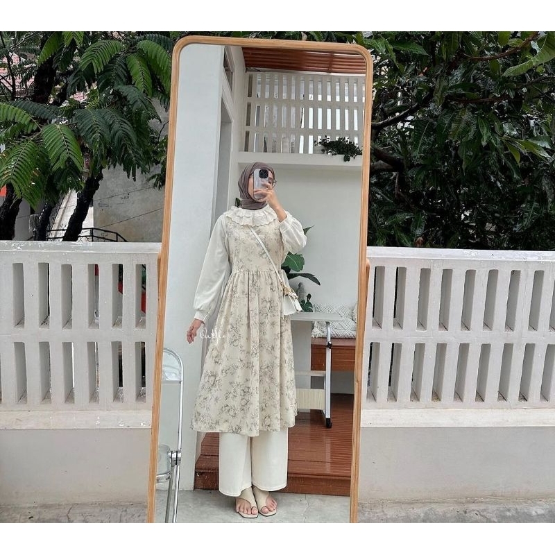 Jual HAEDA LACE MIDI BY OUTFIX ( Ivory ) | Shopee Indonesia